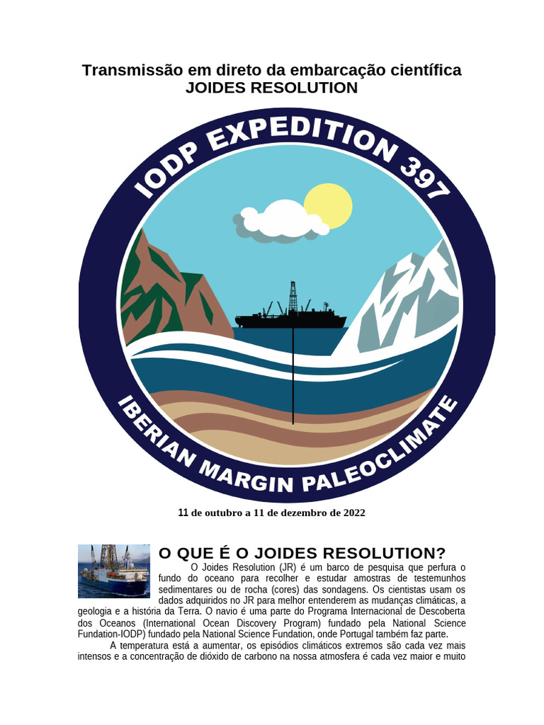 Folheto Sobre o Joides Resolution - 06 - 12 - 2022 | PDF