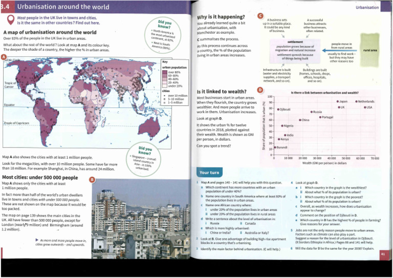 Textbook P. 4 Urbanisation Around The World | PDF