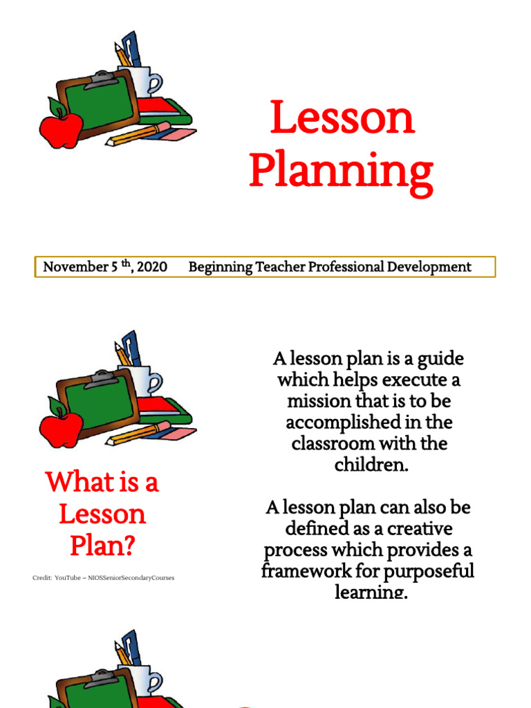Lesson Planning Powerpoint - FINAL COPY.pptx | PDF