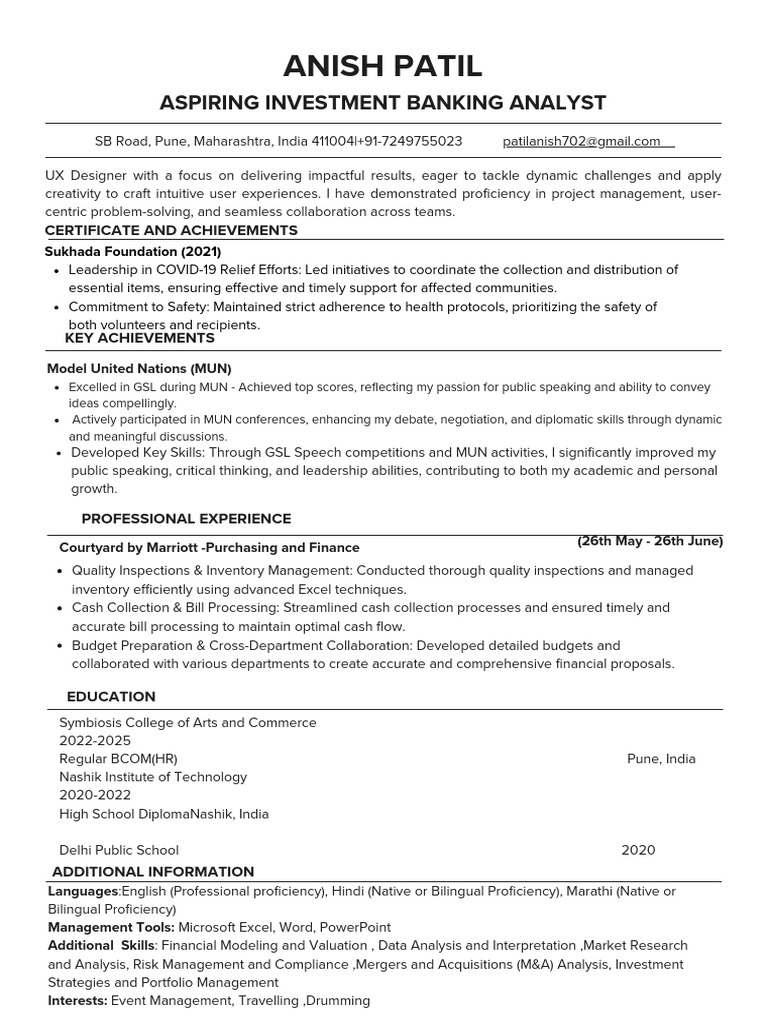 White and Black Tech Professional Resume | PDF