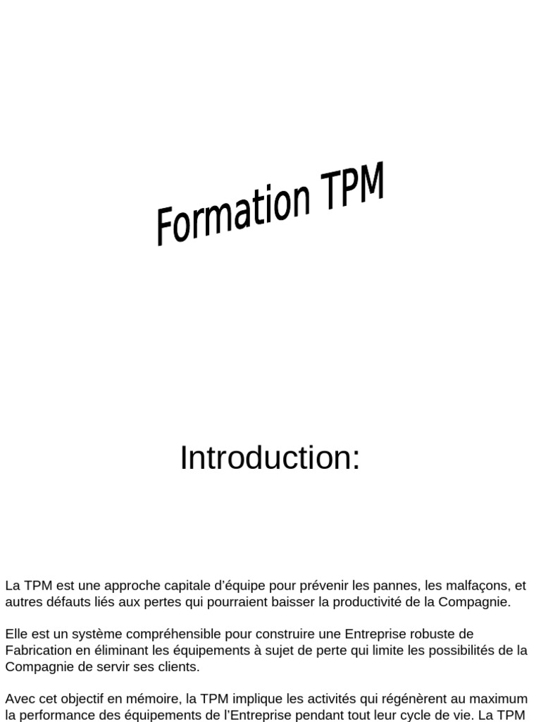 Cour TPM | PDF