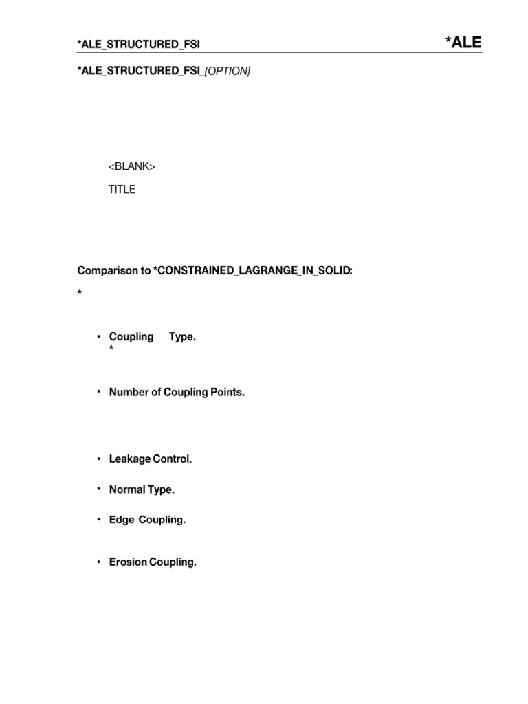 Ale Structured Fsi | PDF