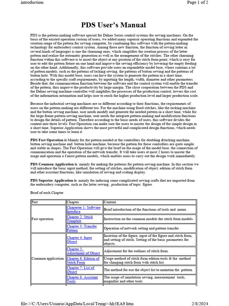 PDS User's Manual: PDS Fast Operation Is | PDF