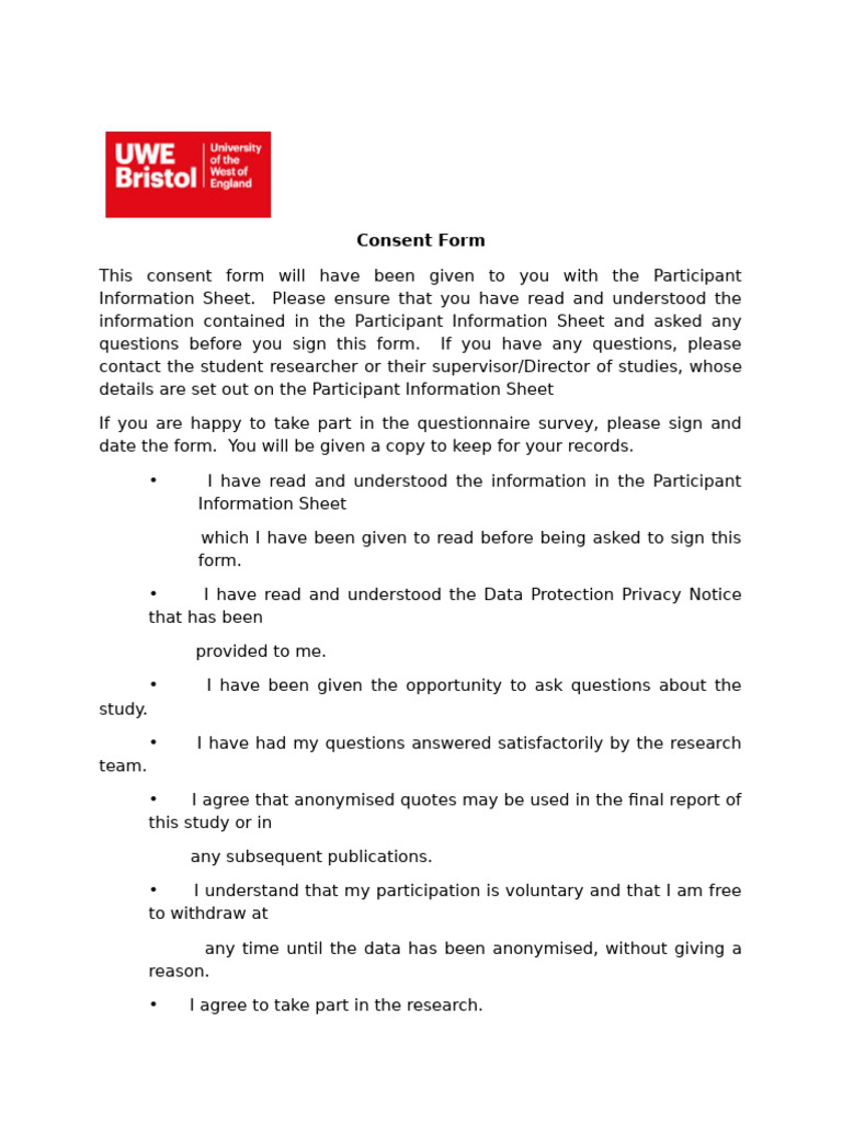 Consent Form | PDF