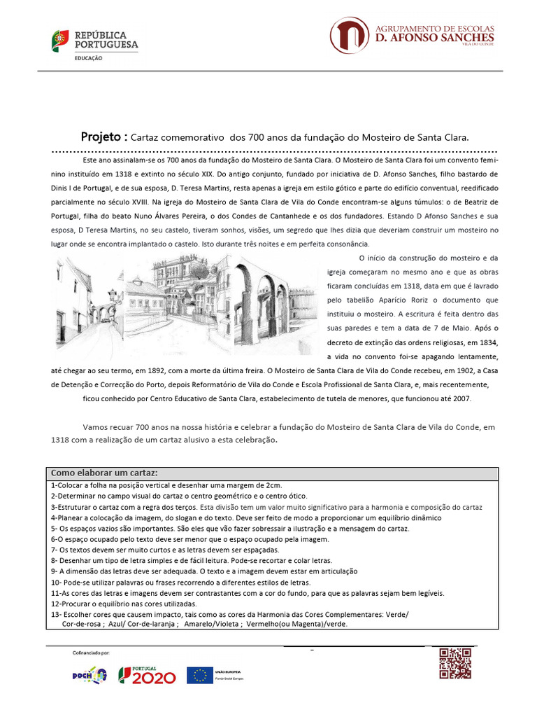 Proposta de Trabalho EV-8ºano - Cartaz - 1º Período 2018-19-Versão 4-Critérios Atuais | PDF