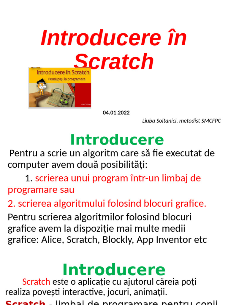 Introducere-Scratch Soltanici | PDF