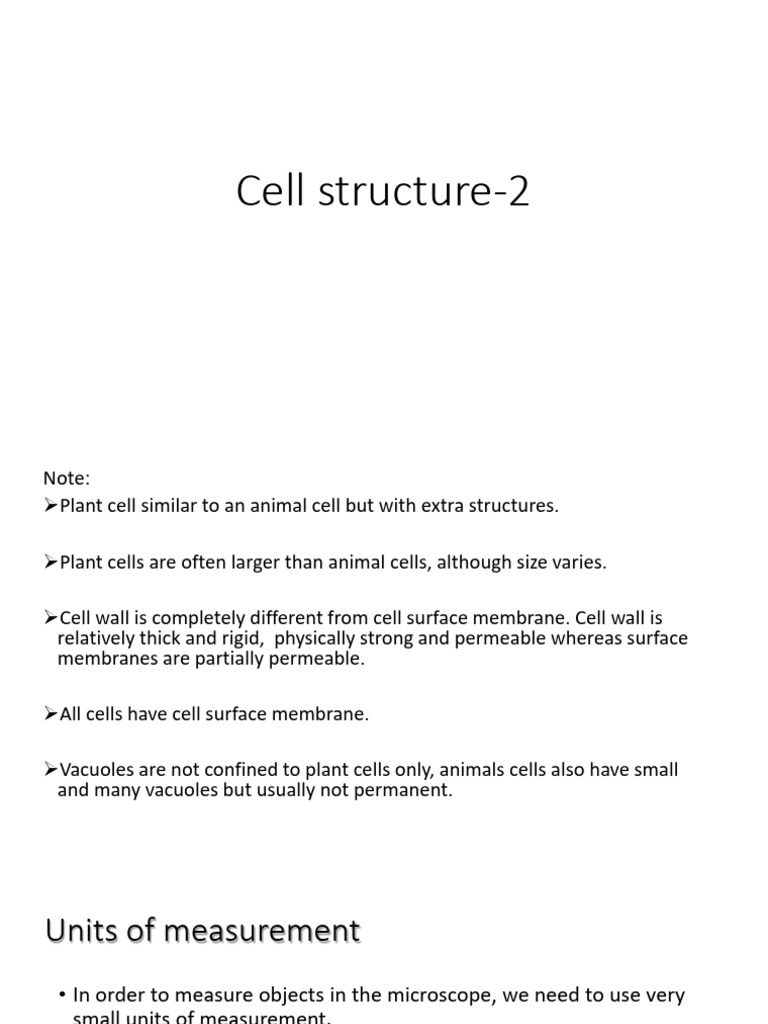 Cell Structure 2 | PDF
