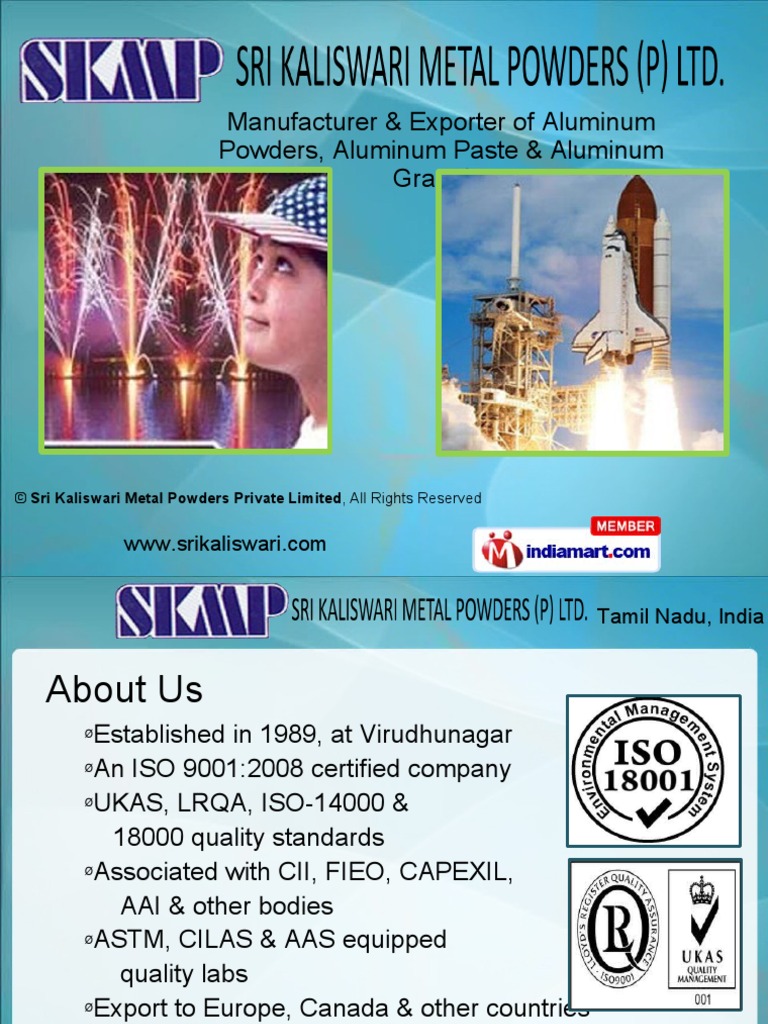 Sri Kaliswari Metal Powders Private Limited Tamil Nadu India | PDF ...
