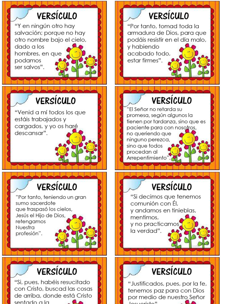 Versiculos AT y NT juego | PDF