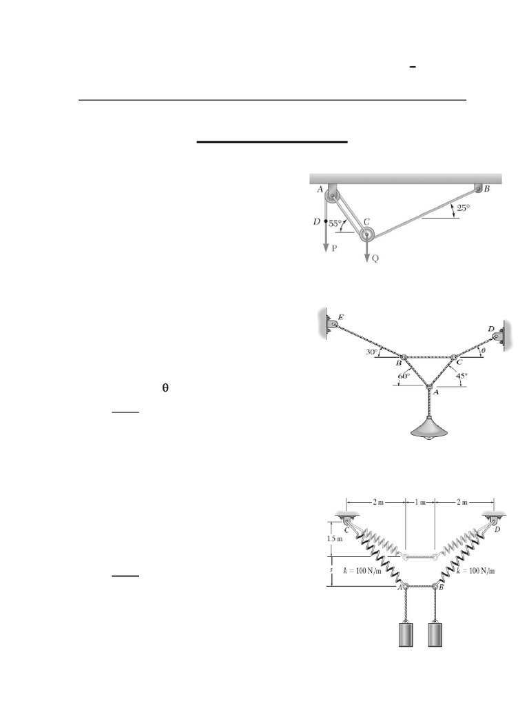 Assignment #2 (Equilibrium of Particle) | PDF
