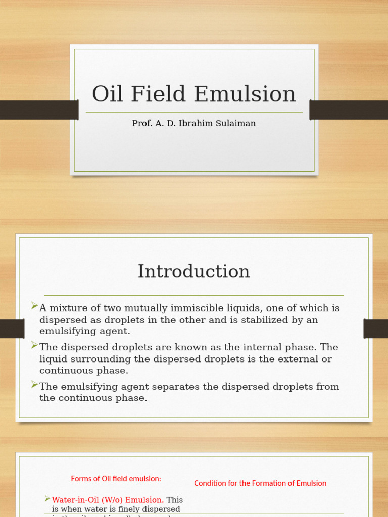 Emulsion PPT Lecture | PDF