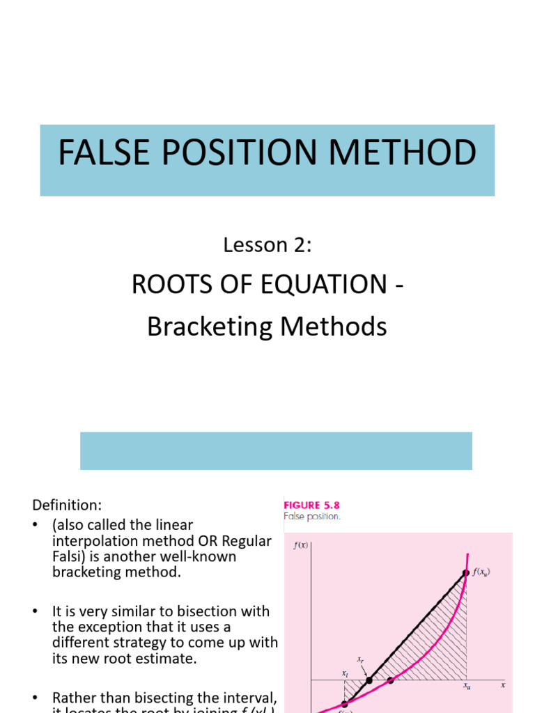 2.3 False Position Method | PDF