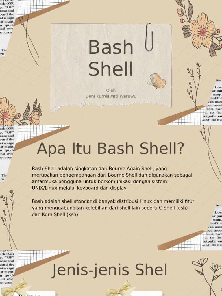 BASH SHELL - Tugas1 Paraktik Sistem Operasi Lanjut - Deni Kurniawati Waruwu | PDF