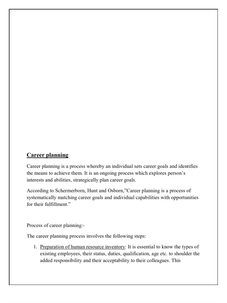 Career Planning | PDF