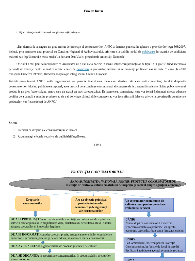 Protectia Consumatorului | PDF