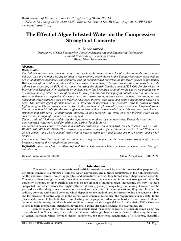 The Effect of Algae Infested Water On TH | PDF