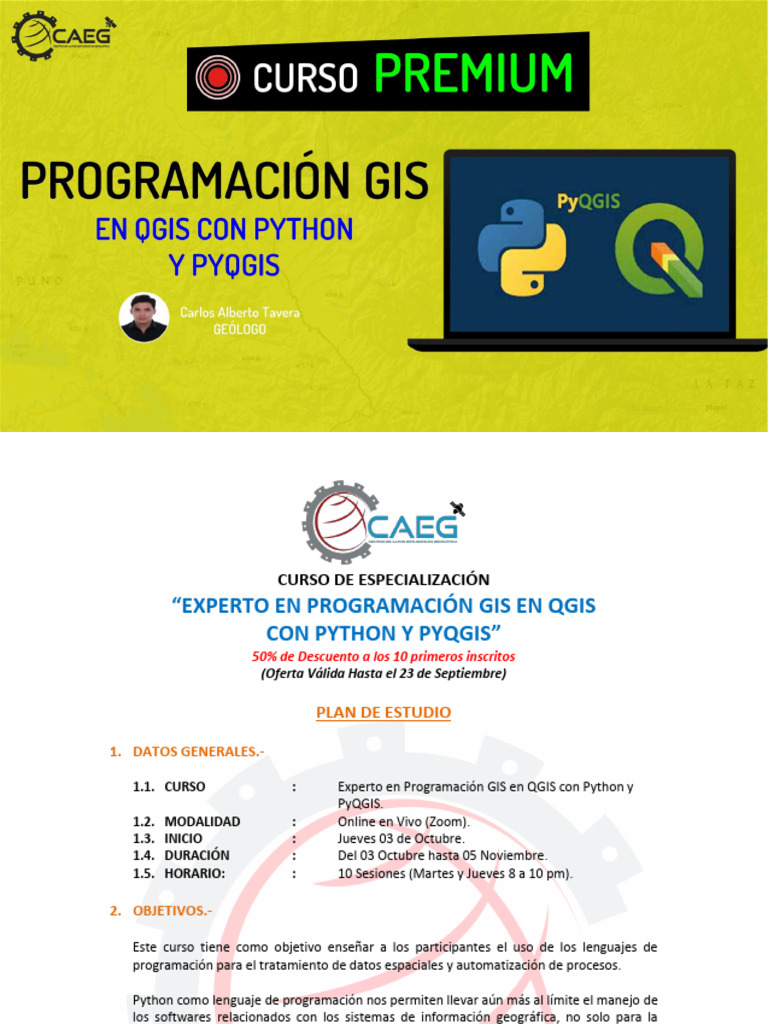 Estructura Del Curso - Programación GIS en QGIS Con Python y PyQGIS | PDF