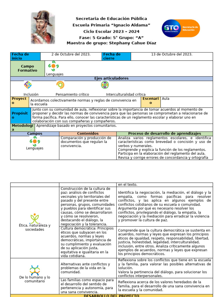 Proyecto Del 2 Al 13 de Oct Acordamos Colectivamente Q2 | PDF