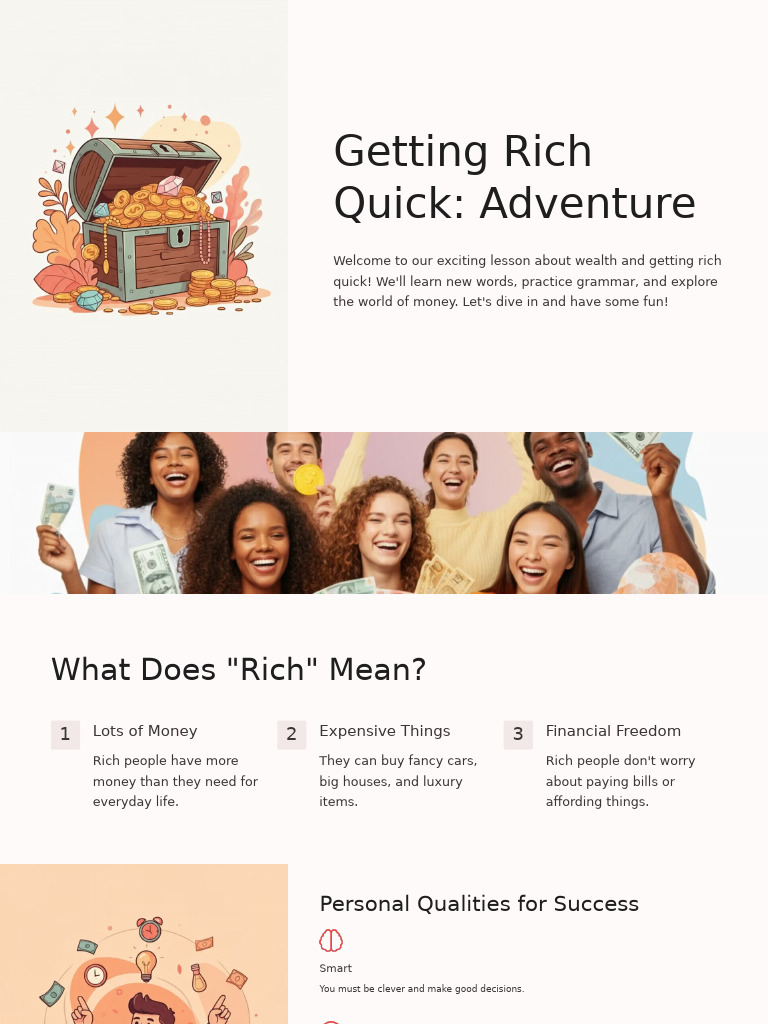 Getting Rich Quick Adventure | PDF