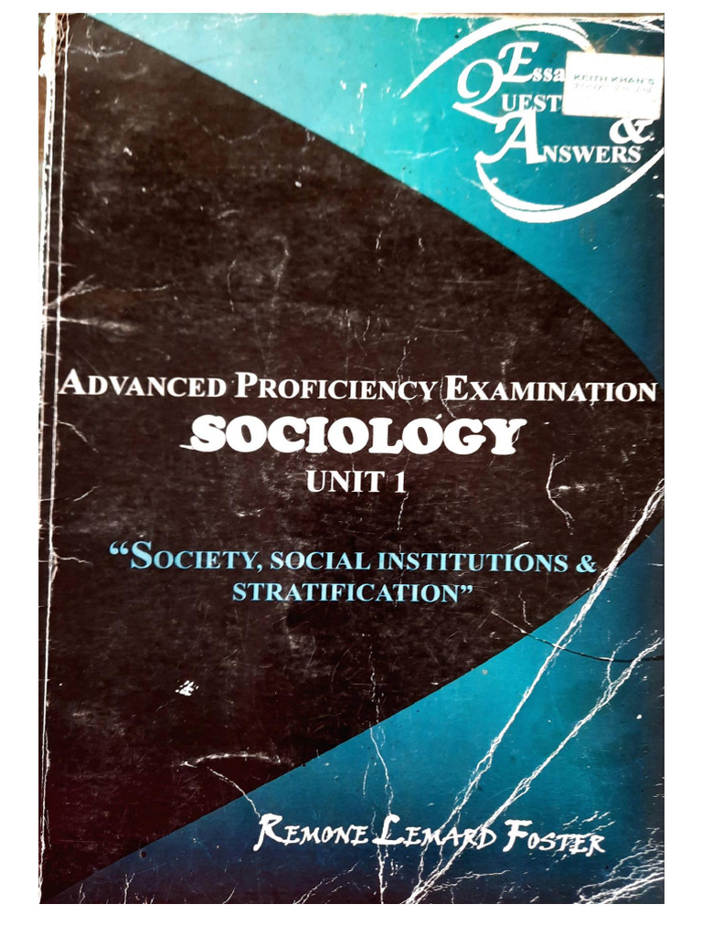Sociology Unit 1 Book of Example Essays | PDF