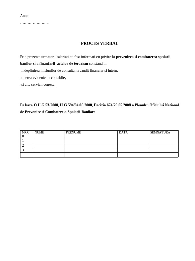 PV Instruire Salariati | PDF