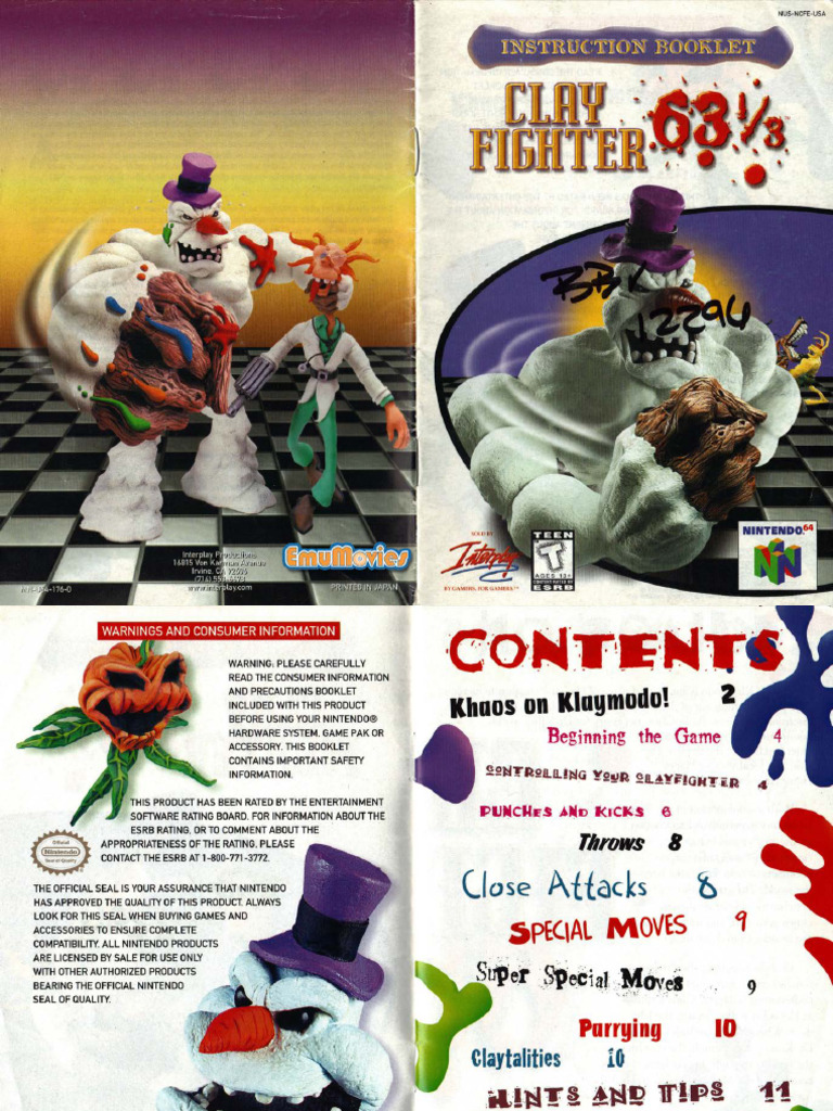 Clayfighter 63 (USA) | PDF