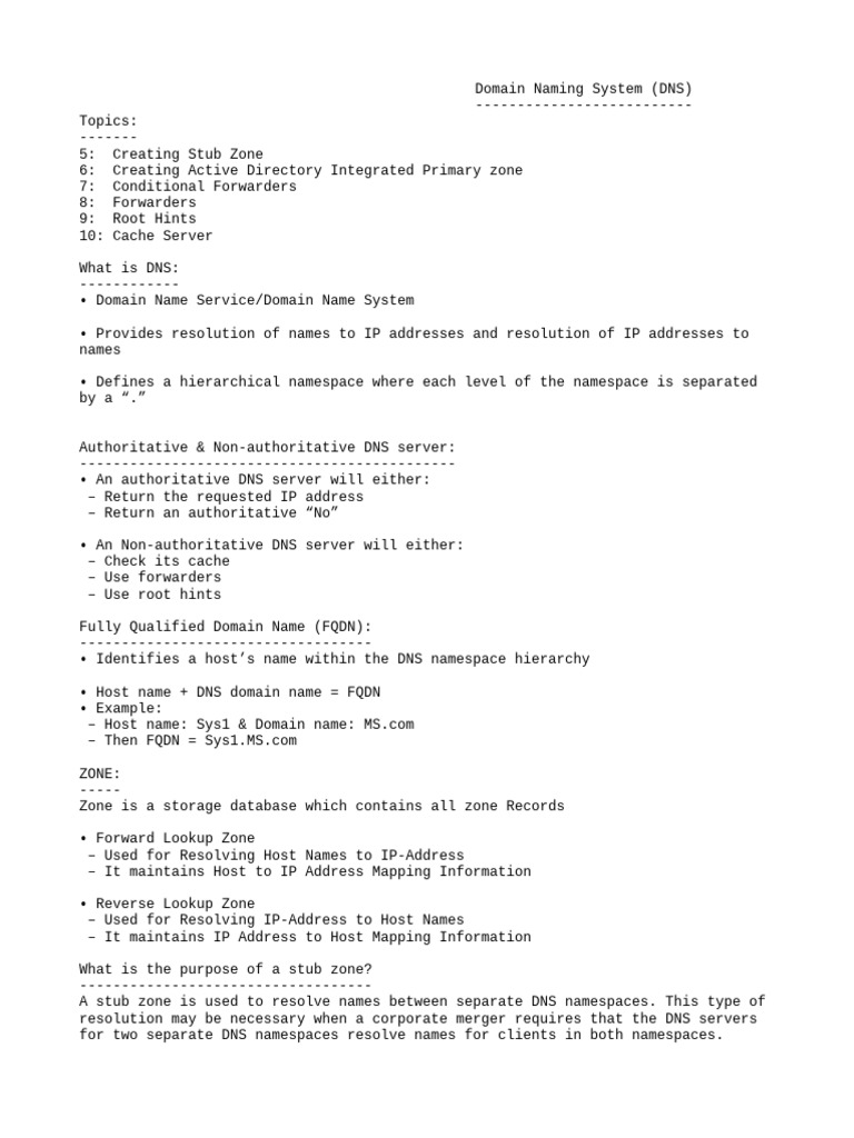 Domain Naming System (DNS) Part-2 | PDF