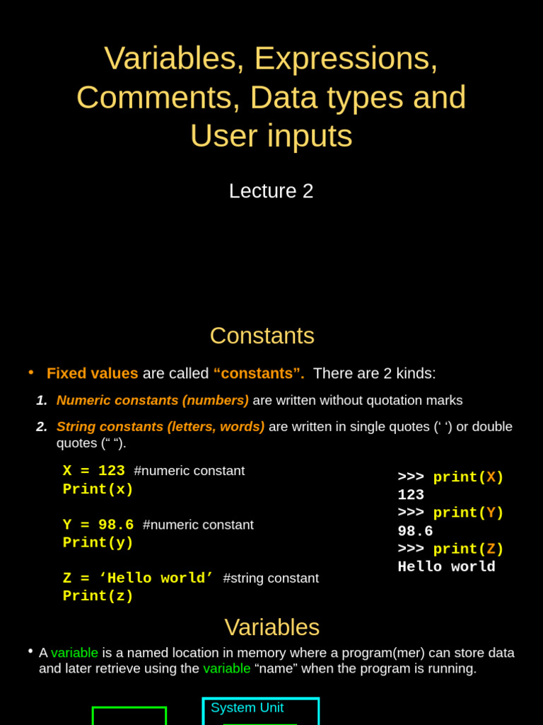 INFS 429-Lect 2-Statements | PDF