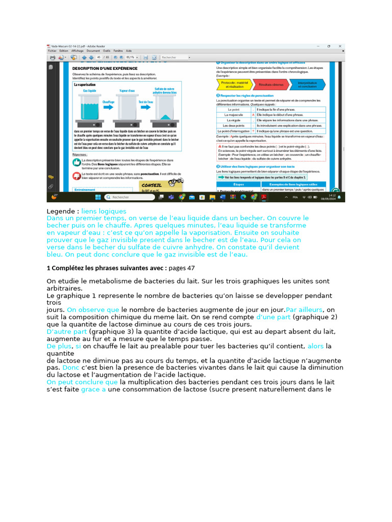 1 Complétez Les Phrases Suivantes Avec | PDF