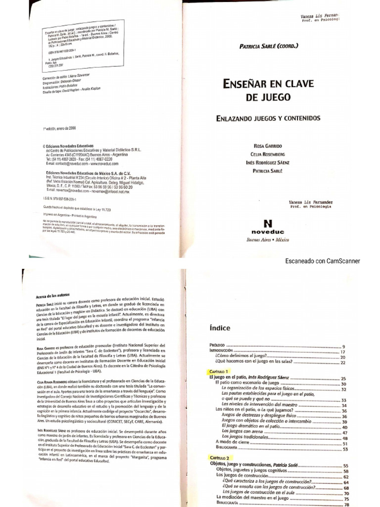 P Sarle Ensenar en Clave de Juego Cap 2 Cap 1 | PDF