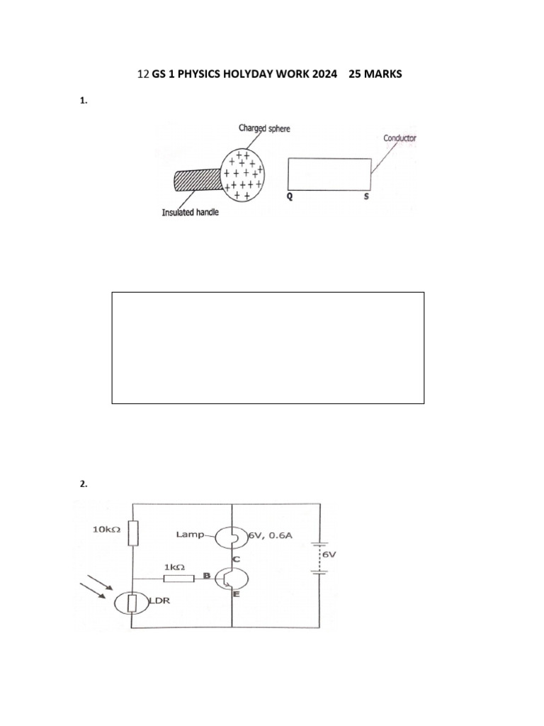 Gs 1 Physics Hollyday Work | PDF