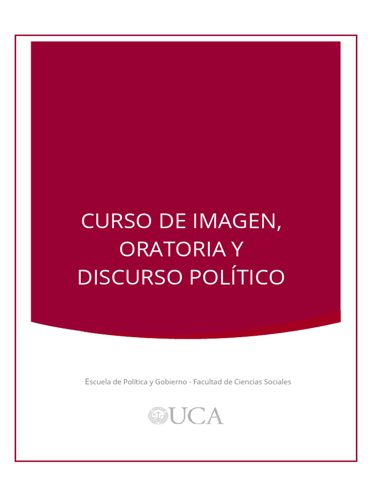 Curso de Imagen Oratoria y Discurso Politico | PDF