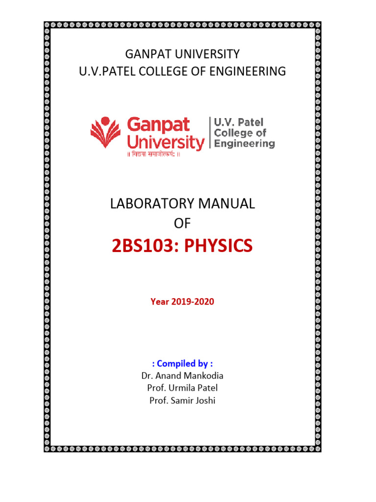 Physics Lab Manual | PDF