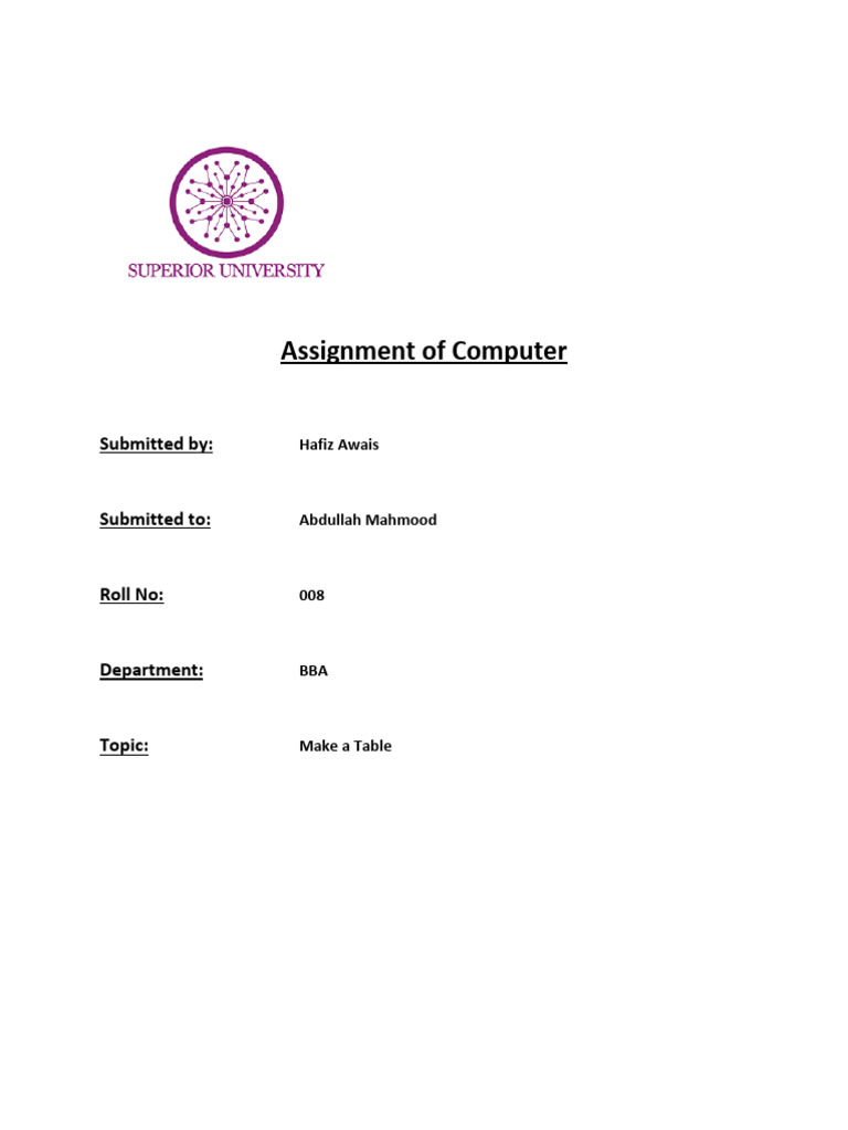 Assignment of Computer (Recovered) | PDF