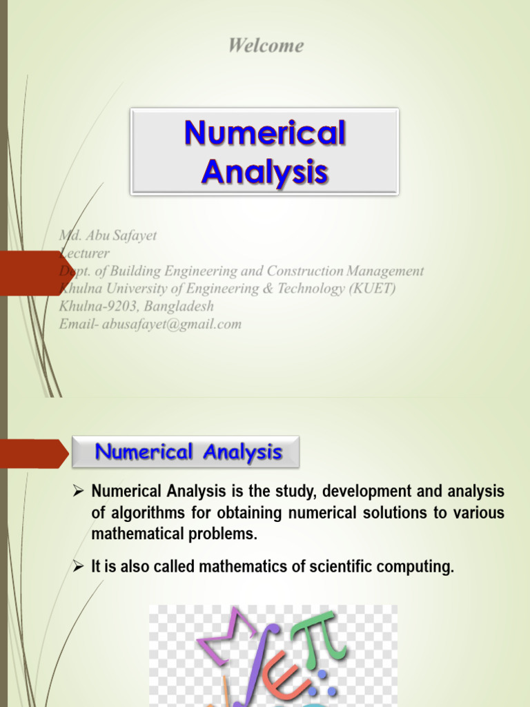 2.0 Numerical Analysis | PDF