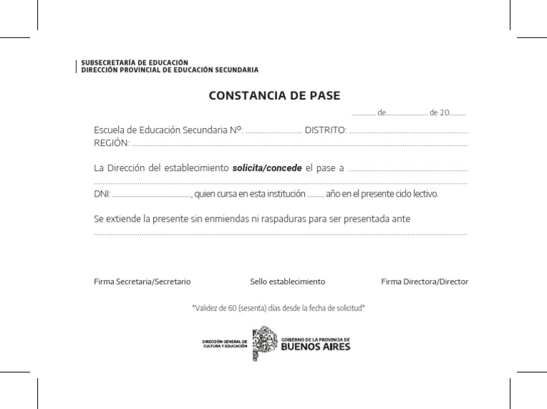 Constancia Solicitud de Pase | PDF | Finanzas y dinero