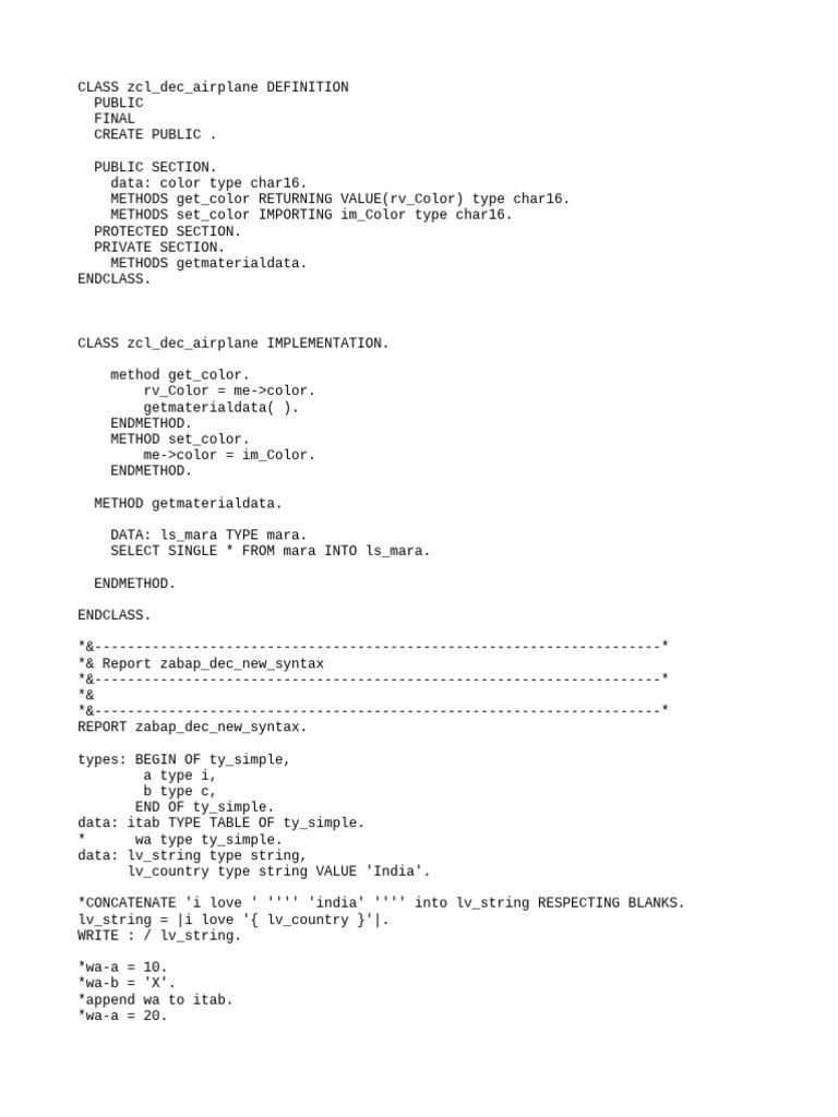 03 ABAP and SQL Syntax | PDF