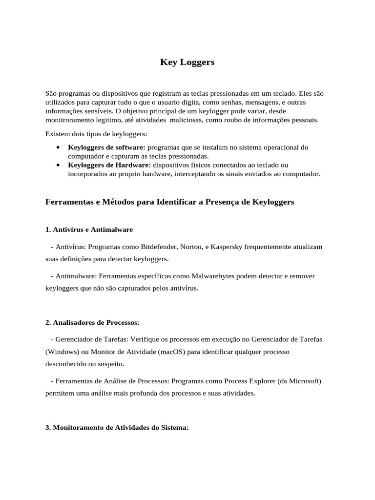 Key Loggers | PDF | Computing | Computers