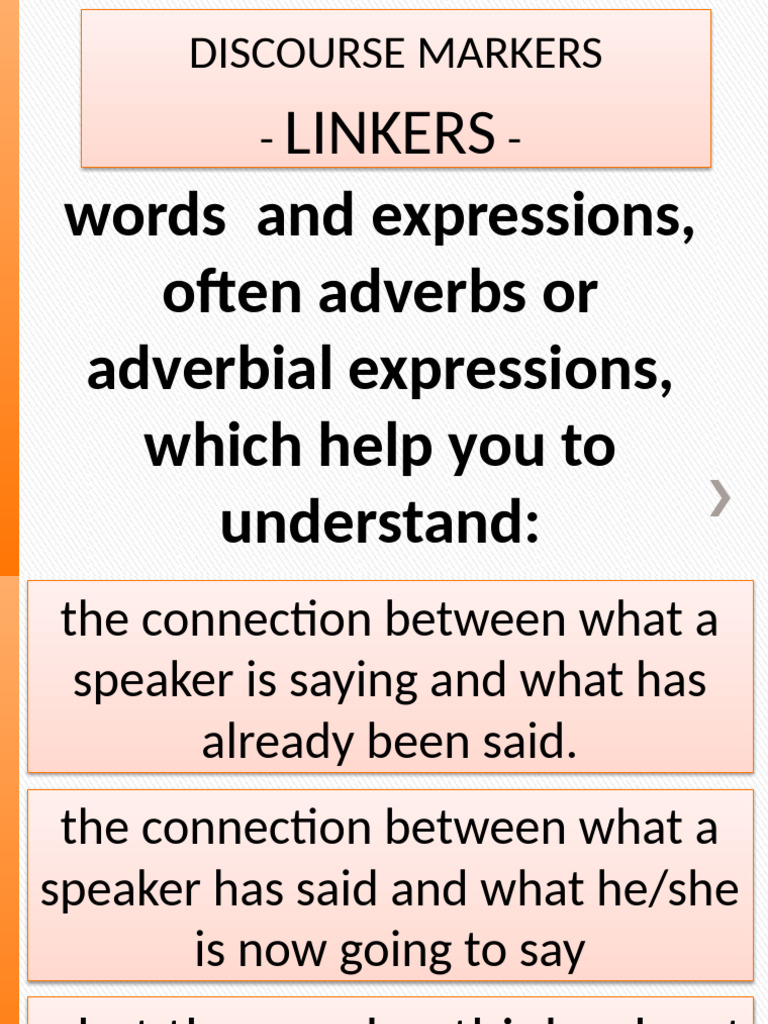 NEWAD1 - File 1B - Discourse Markers - Linkers | PDF