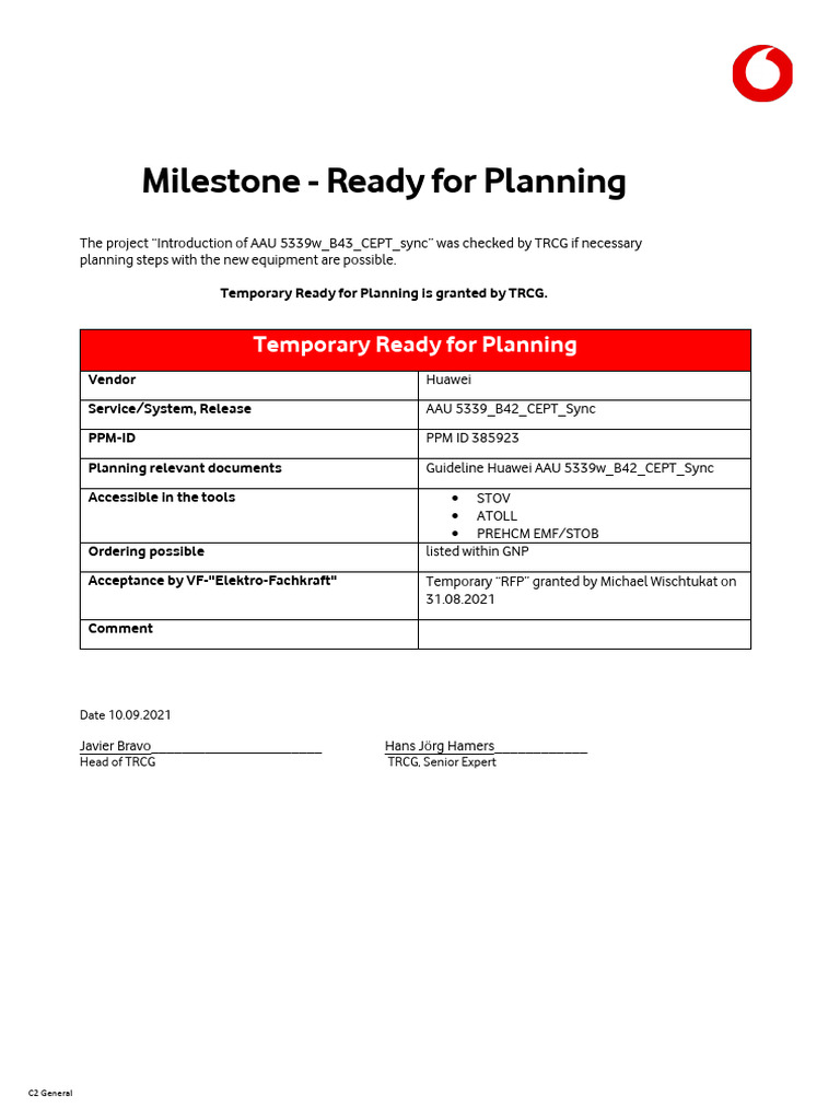 RFP AAU5339w B42 CEPT Synch DE 10 09 2021 | PDF