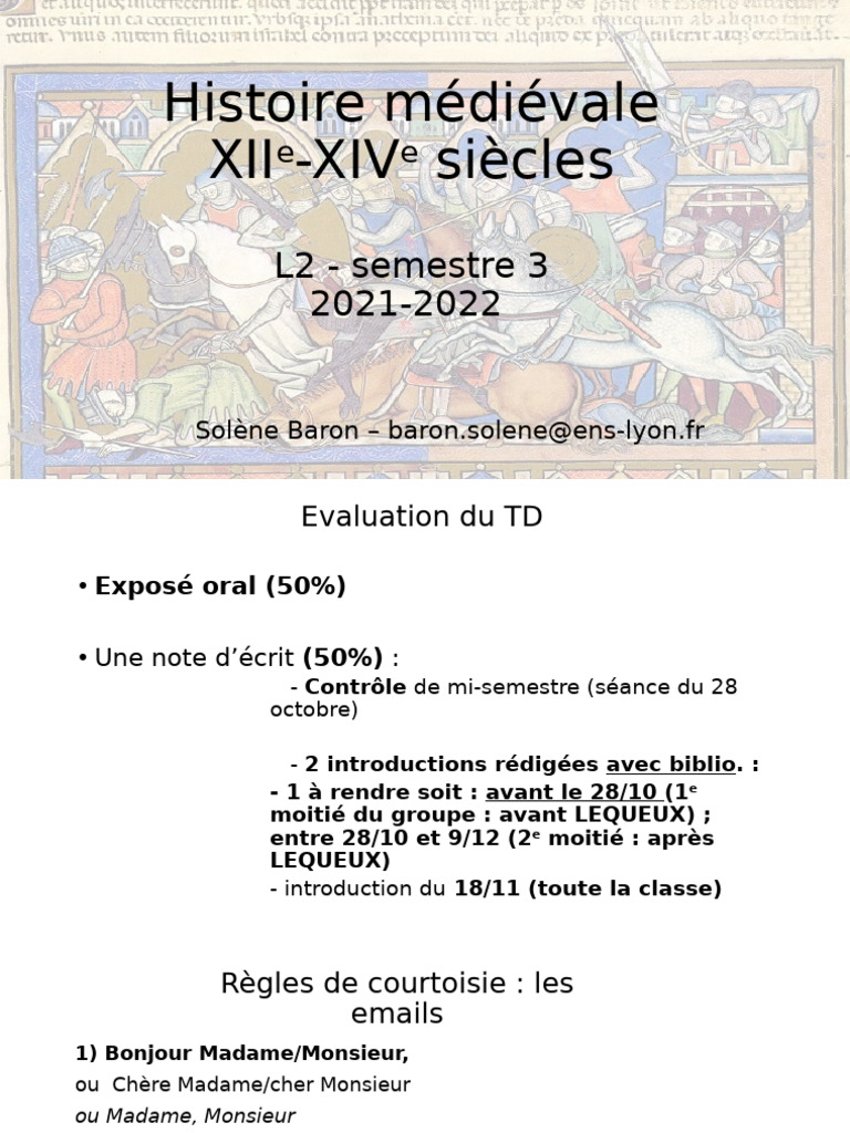 Cours 1 - Prã©sentation Mã©thodo | PDF