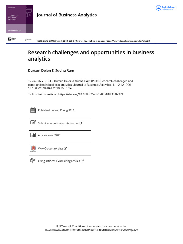 JBA Article 2018 - Research Challenges and Opportunities in Business ...