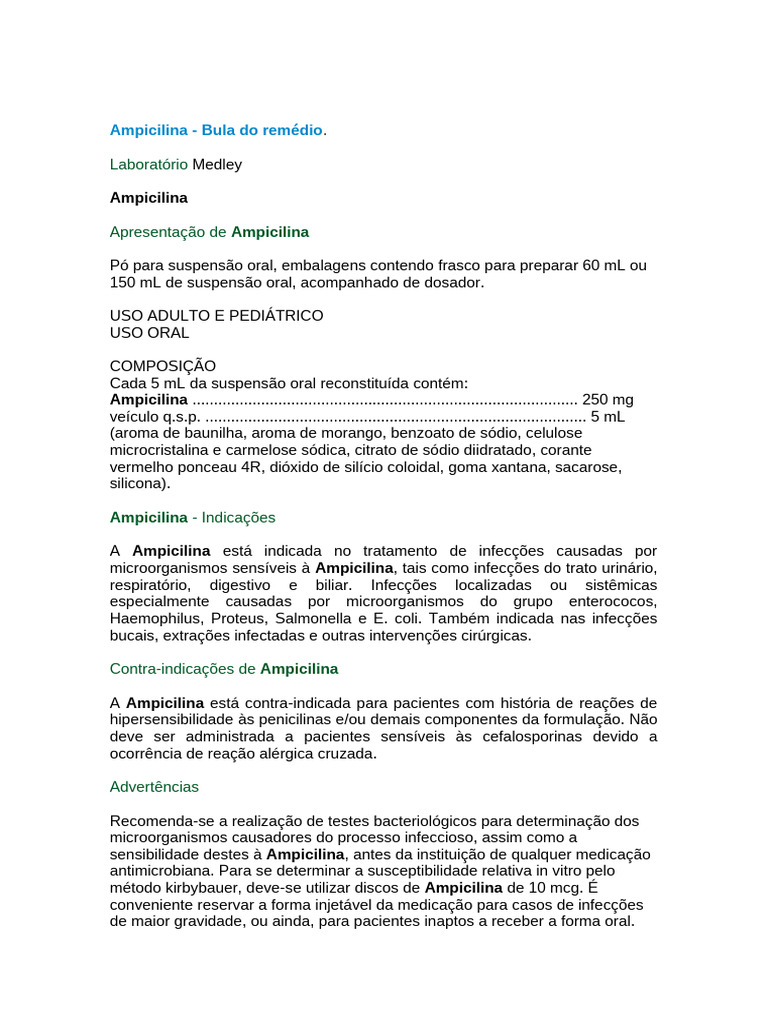 Ampicilina | PDF