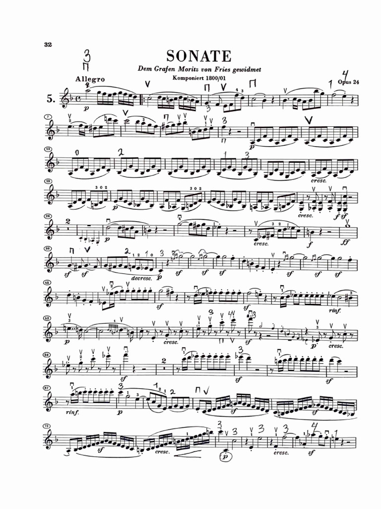 Beethoven Spring Sonata | PDF