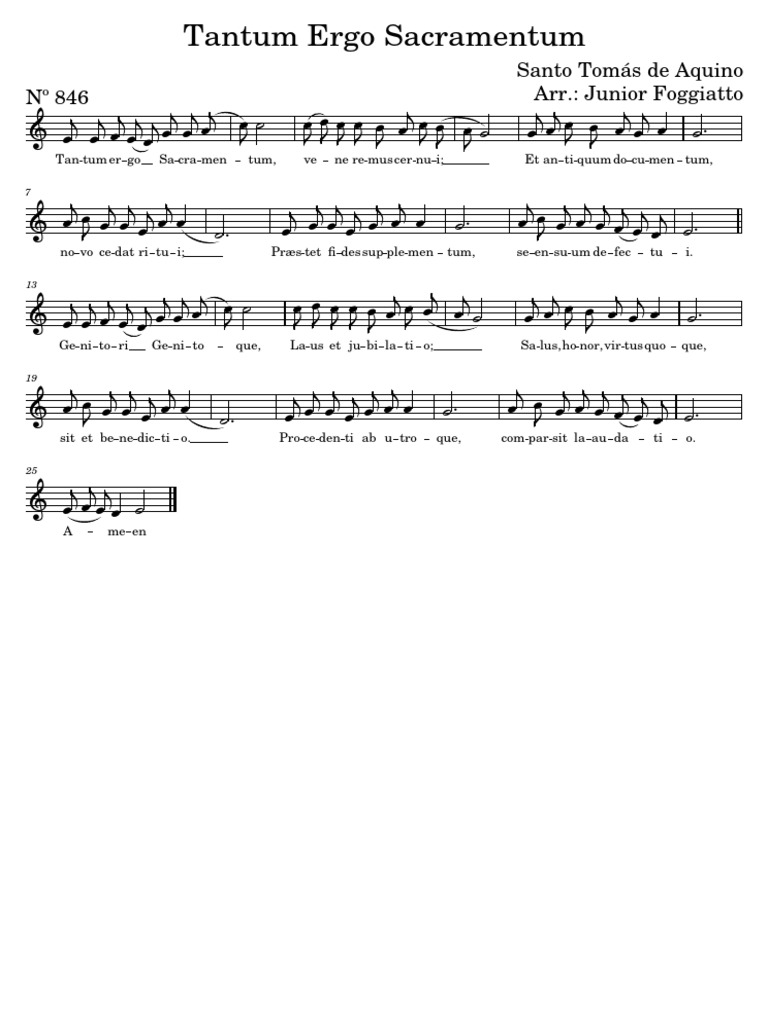 Tantum Ergo Sacramentum | PDF