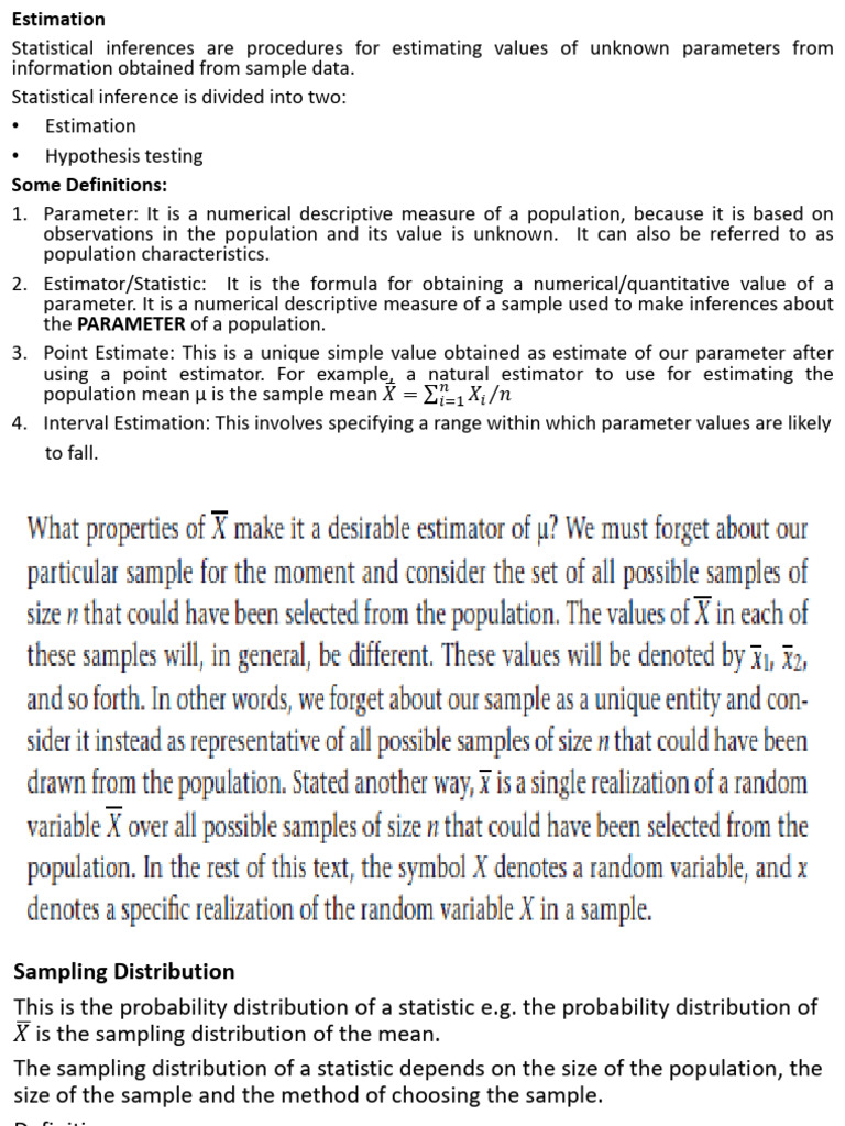 LECTURE 3_2 ESTIMATION | PDF