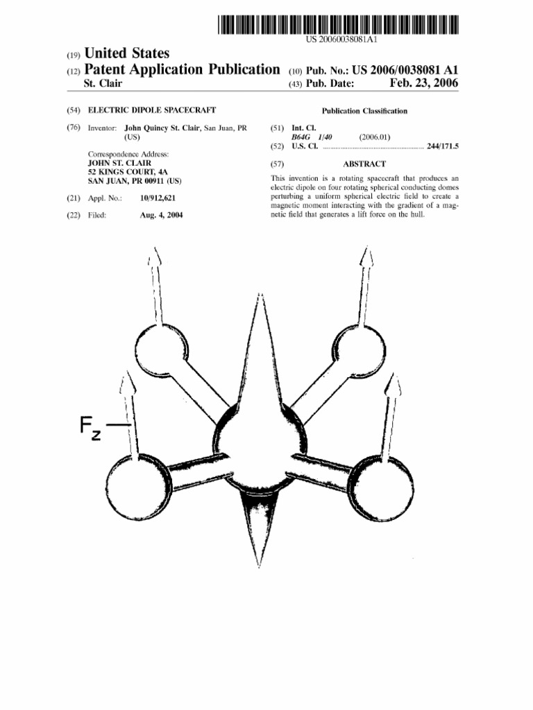 Electric Dipole Spacecraft Patent | PDF