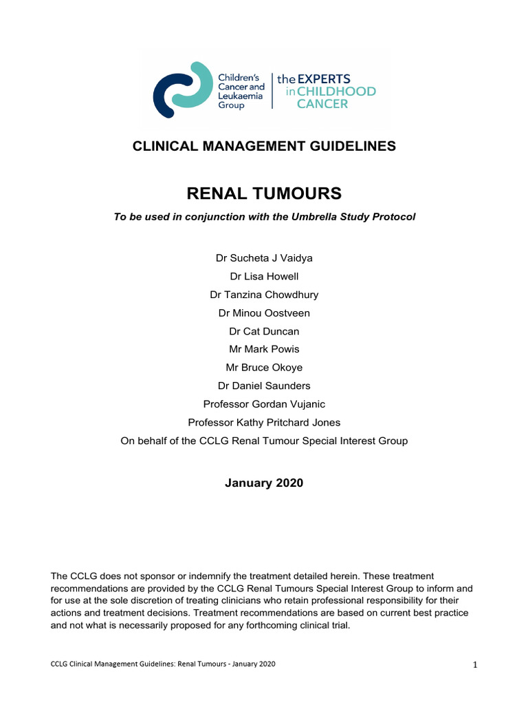 Umbrella Clinical Management Guidelines Jan 2020 FINAL | PDF