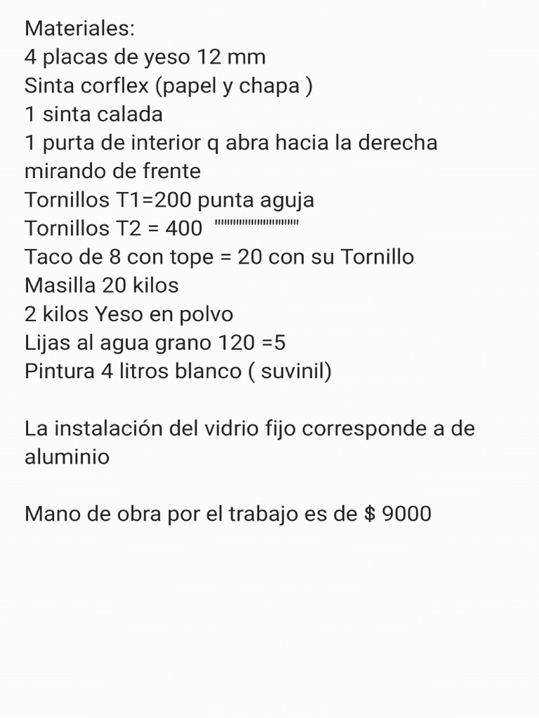 Tabique Yeso - 240923 - 130659 | PDF