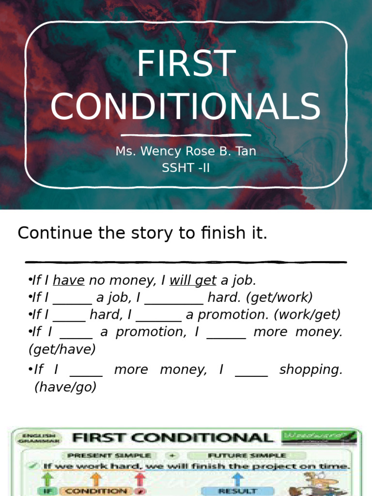 First Conditionals English 9 Melc 2b | PDF